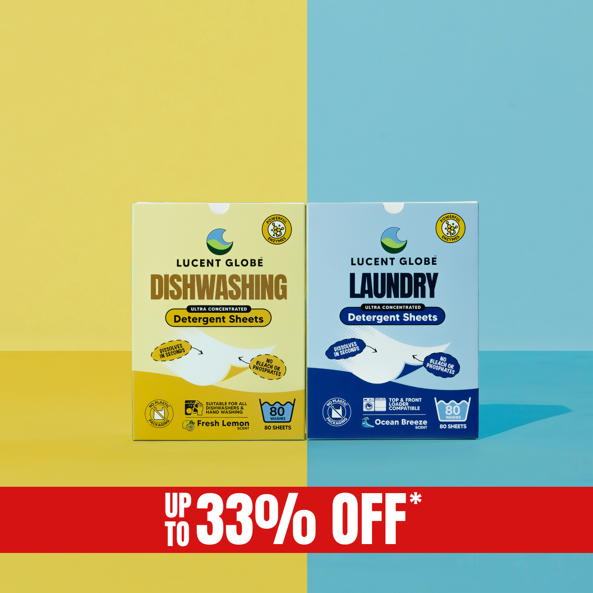 Laundry & Dishwashing Detergent Sheet Bundle | Lucent Globe