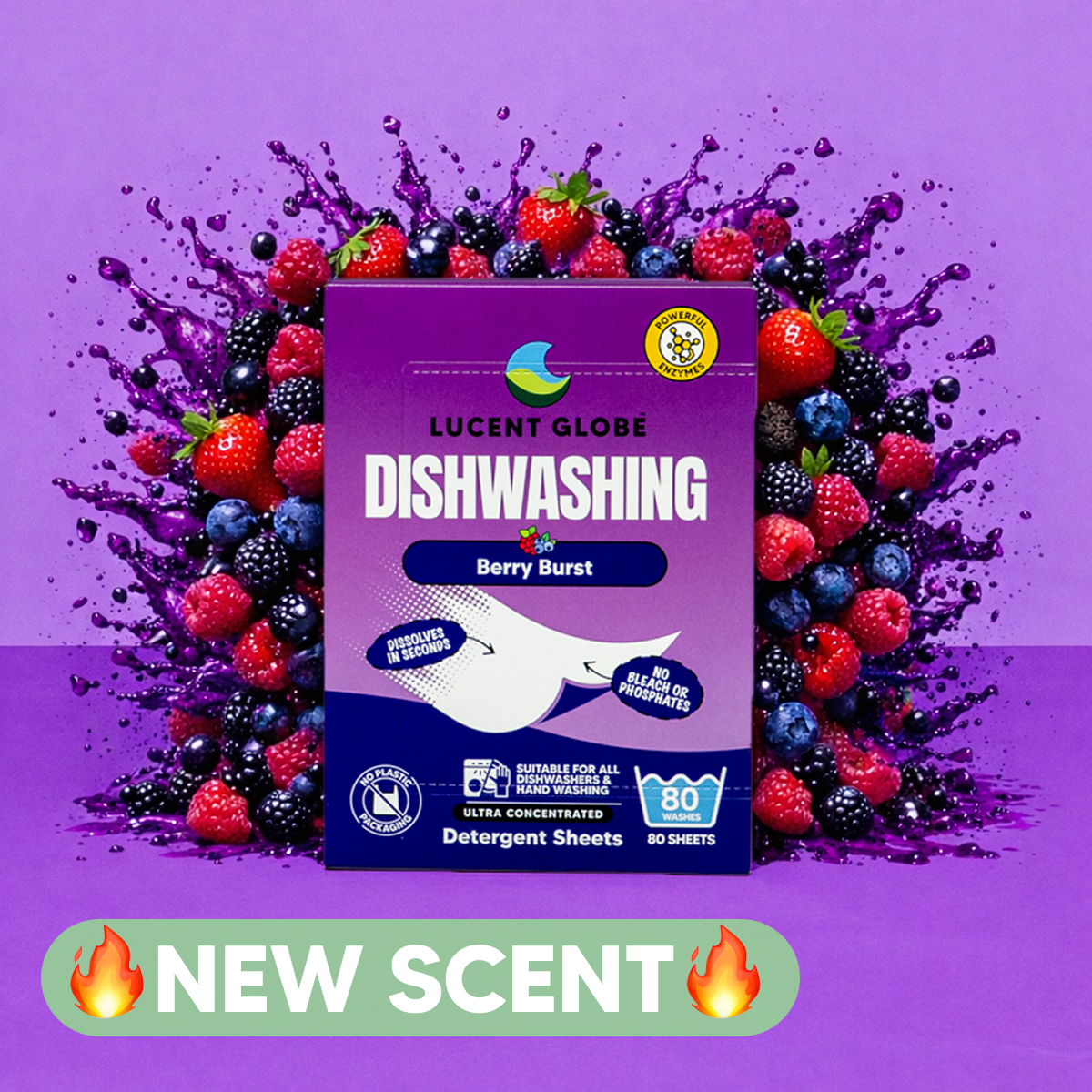 Berry Burst Dishwashing Detergent Sheets– Lucent Globe