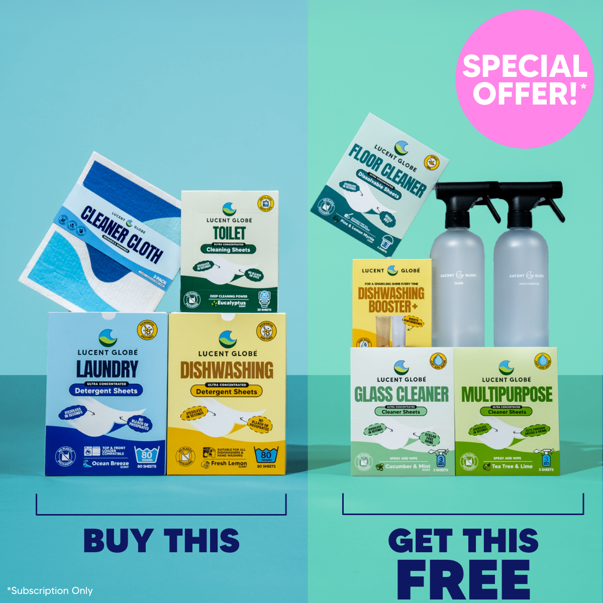 Home Cleaning Starter Kit Bundle | Lucent Globe