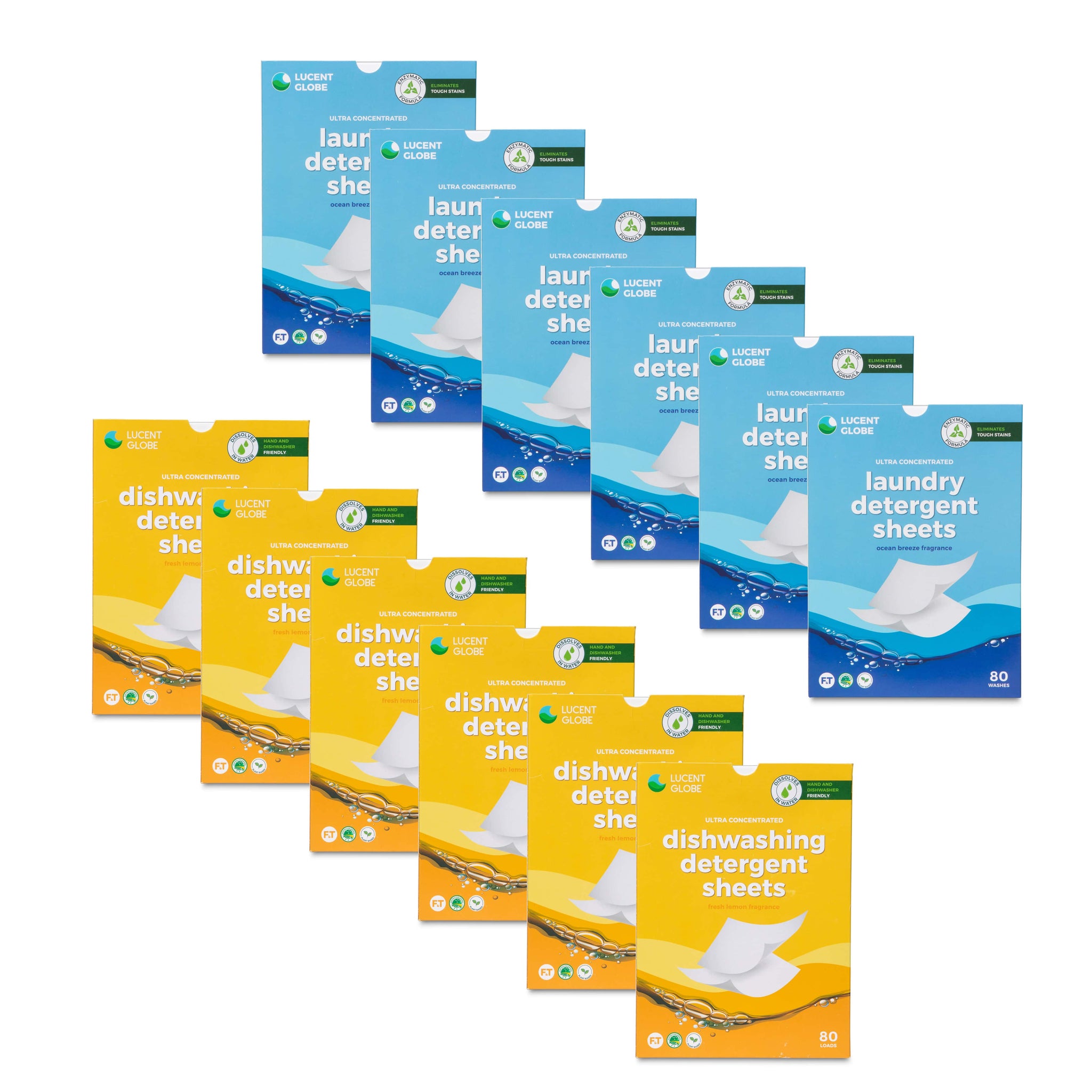 Laundry & Dishwashing Detergent Sheet Bundle | Lucent Globe